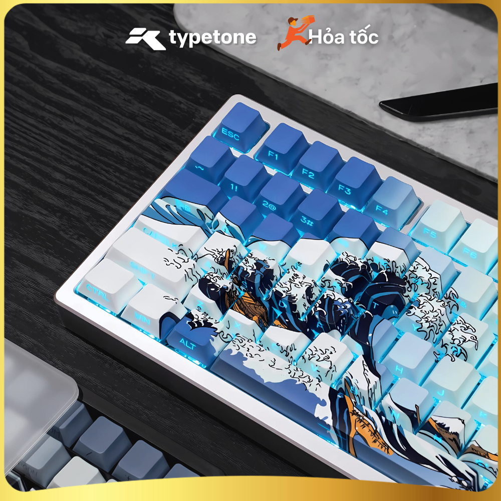 Wave of Kanagawa – Keycap Xuyên LED Nhật Bản – 128 Nút – PBT Profile ...