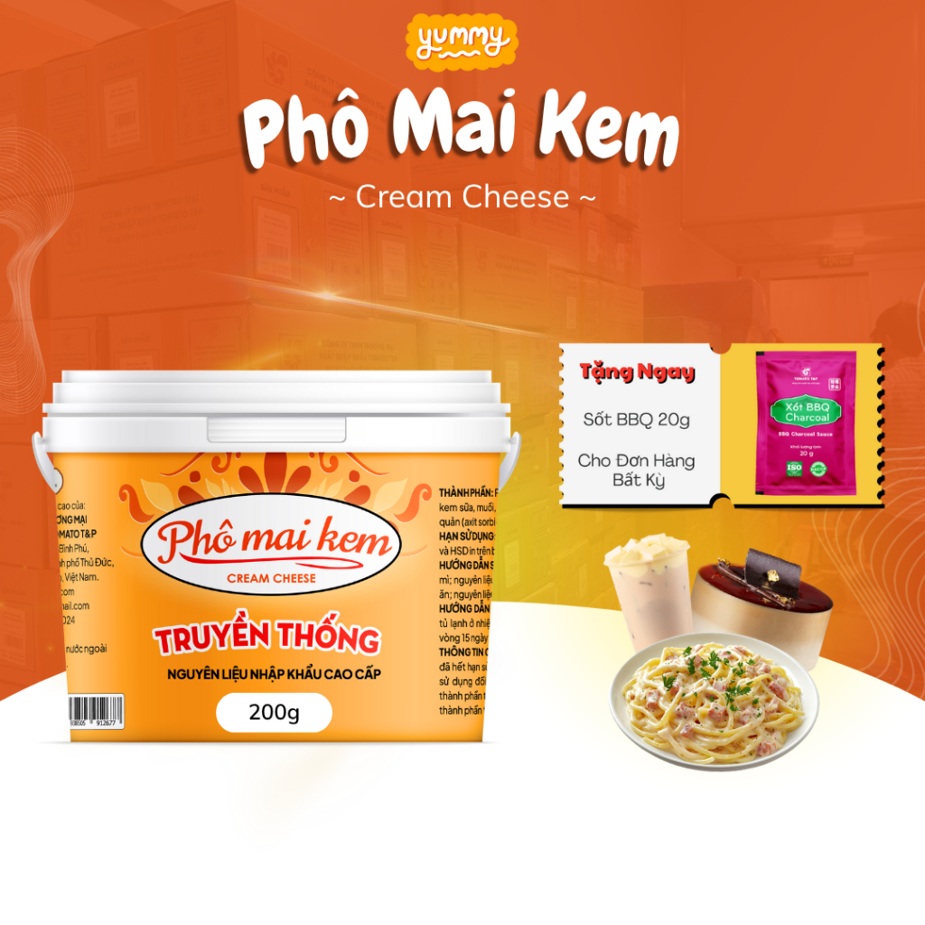 Phô Mai Kem - Cream Cheese - Vị Nguyên Bản, Dùng Làm Bánh, Nướng Hải ...