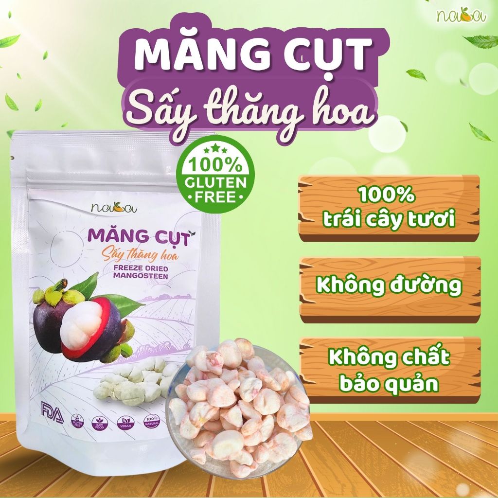 Măng Cụt Sấy Thăng Hoa NAVA 18g Đồ Ăn Vặt Healthy Giữ Nguyên Vị Trái ...