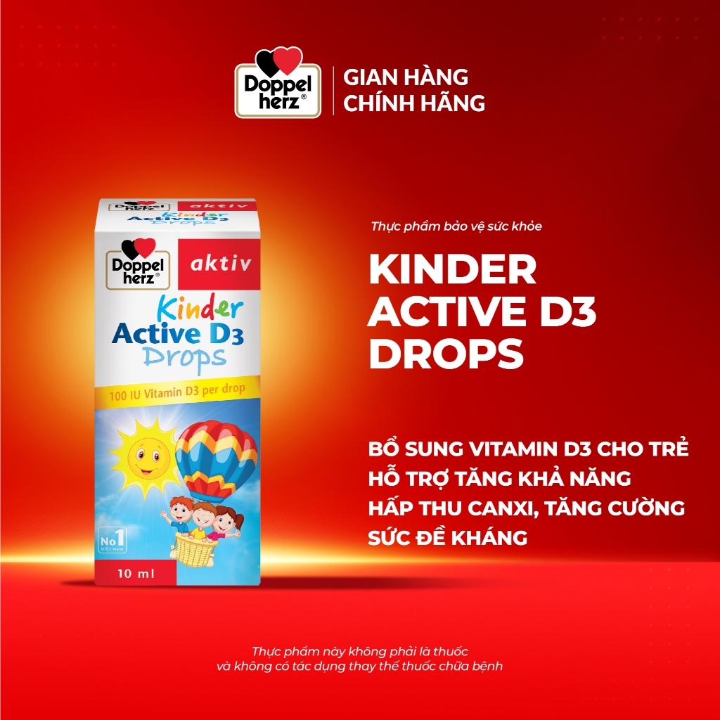 Vitamin D3 Drops Doppelherz Aktiv Kinder Active D3 Drops (chai 10ml ...