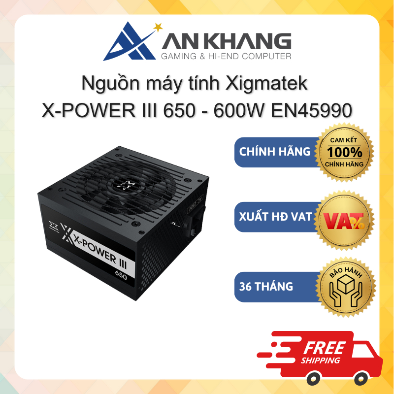 Nguồn máy tính Xigmatek X-POWER III 650 - 600W (EN45990) Chính hãng Bảo ...