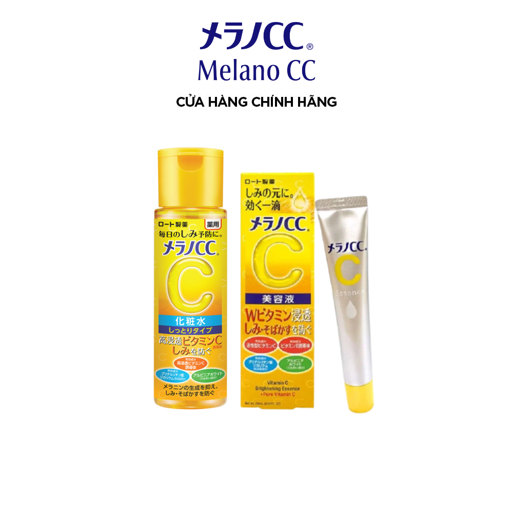 [VB] Combo dưỡng ẩm cân bằng, dưỡng sáng da Melano CC (Dung dịch dưỡng ẩm 170ml + Tinh chất ...