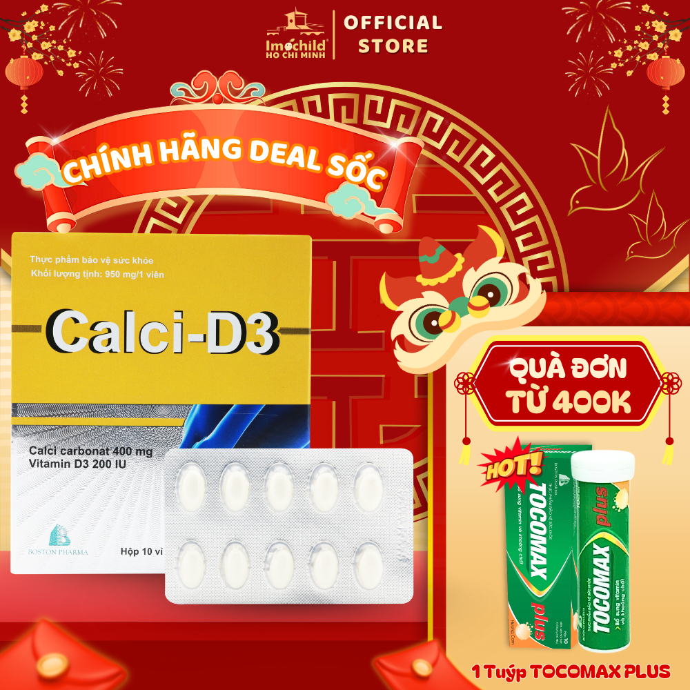 [ CANXI CHO MẸ] Calci-D3 Boston Pharma Viên Uống Bổ Sung Canxi & Vitamin D3 (Hộp 100 viên) IMC ...