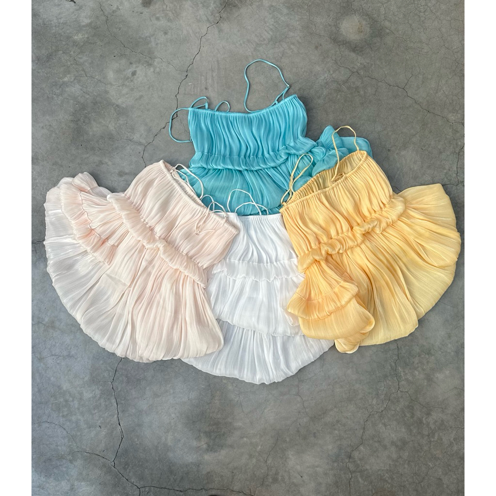 Áo hai dây form bí vải voan Jubilee top Gonghaze | Shopee Việt Nam