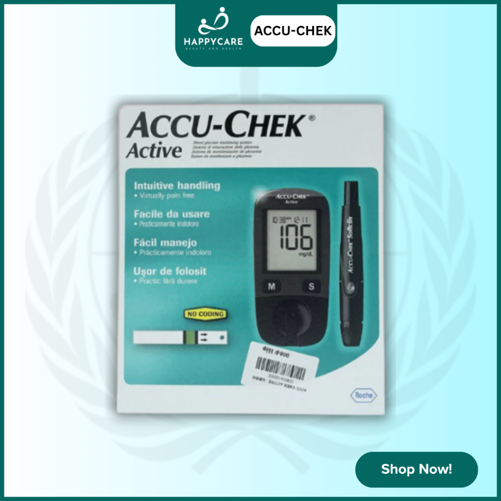 [ACCU-CHEK] Máy Đo Đường Huyết ACCU-CHEK Active mg/dl Kit (tặng hộp que ...