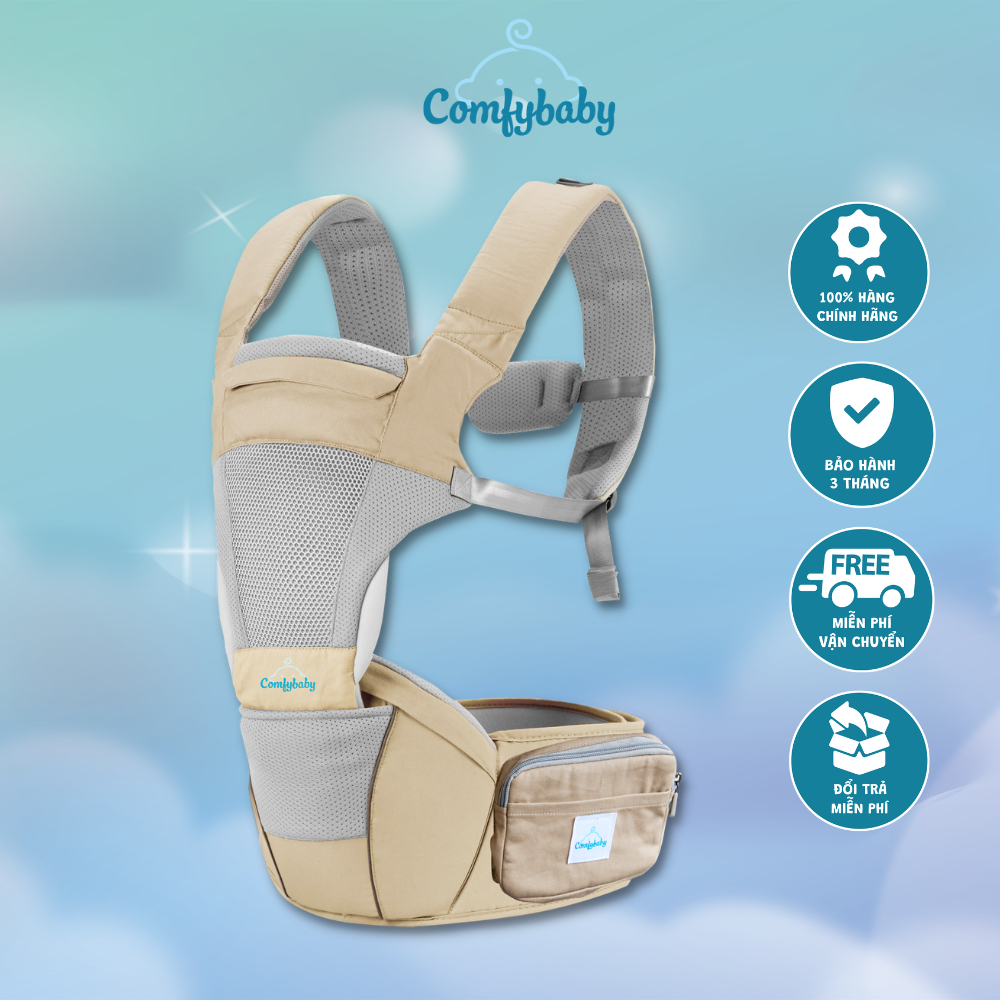 Địu Ngồi Em Bé 4 Tư Thế Comfybaby HC003, CF818 Có Đệm Đỡ Cổ Và Che Nắng ...