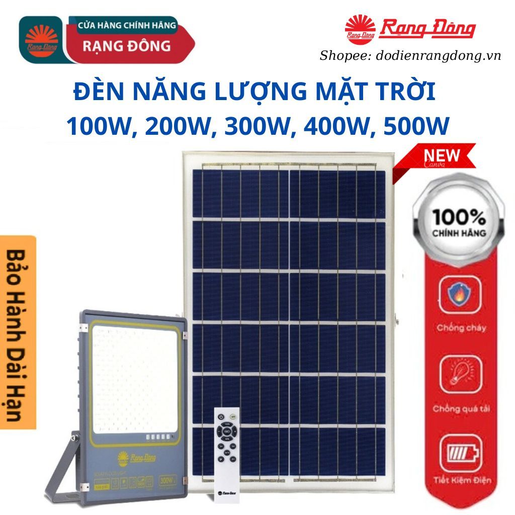 Đèn Led Năng Lượng Mặt Trời Rạng Đông 300W 200W Đèn Chiếu Pha Phiên Bản Mới - Model: CP03.SL.RAD ...