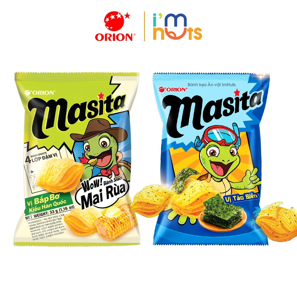 Combo 5 Gói Bánh Snack Khoai Tây Mai Rùa 4 lớp Masita Orion Đủ Vị Gói ...
