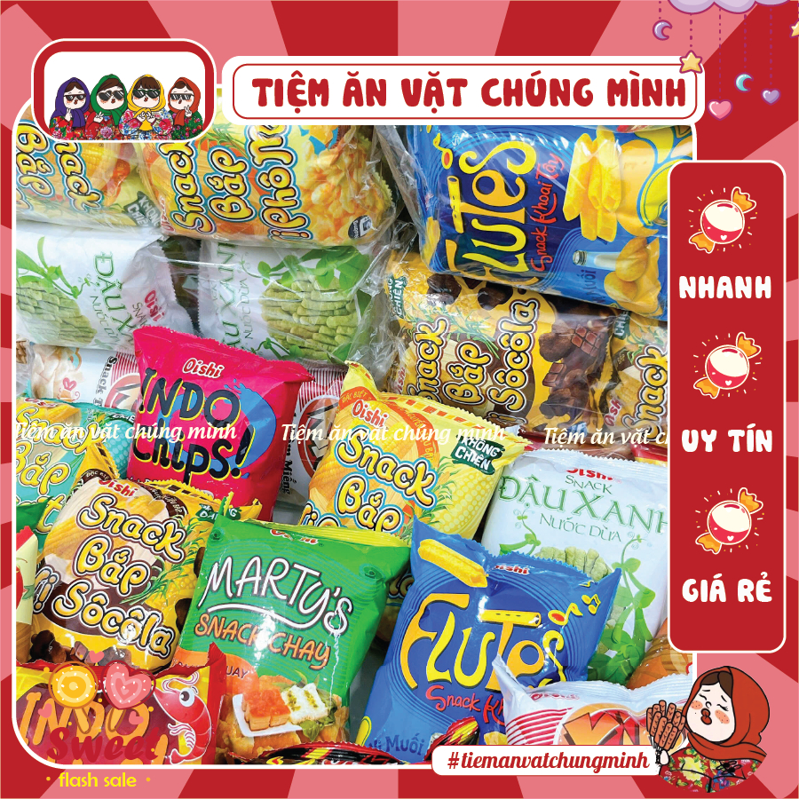 [BỊCH 10 GÓI 12G] Bim Bim Oishi chính hãng nhiều vị lựa chọn | Shopee Việt Nam