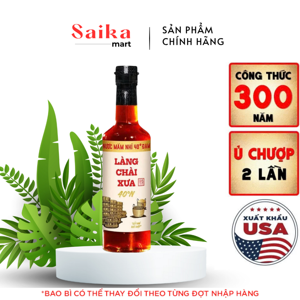 Nước mắm nhỉ 40 độ đạm Làng Chài Xưa nhãn vàng chai thủy tinh 500ml ...
