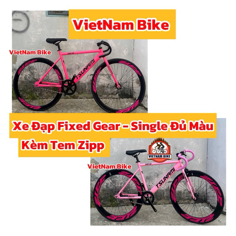 Xe Đạp Thể Thao Fixed Gear - Single Speed Tsunami Snm100 ( hàng custom ...
