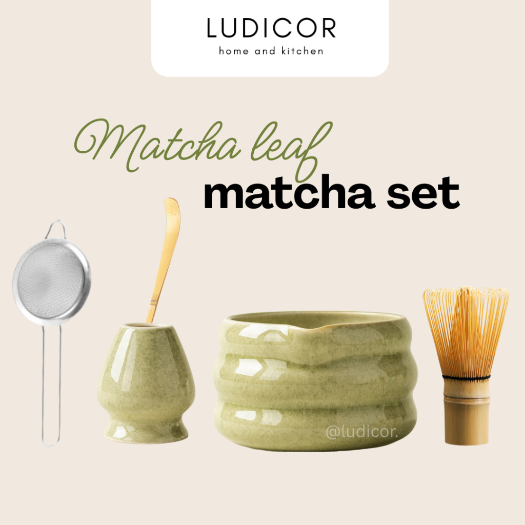 Bộ dụng cụ pha matcha Nhật Bản, Bát chawan chổi chasen đánh matcha trà ...