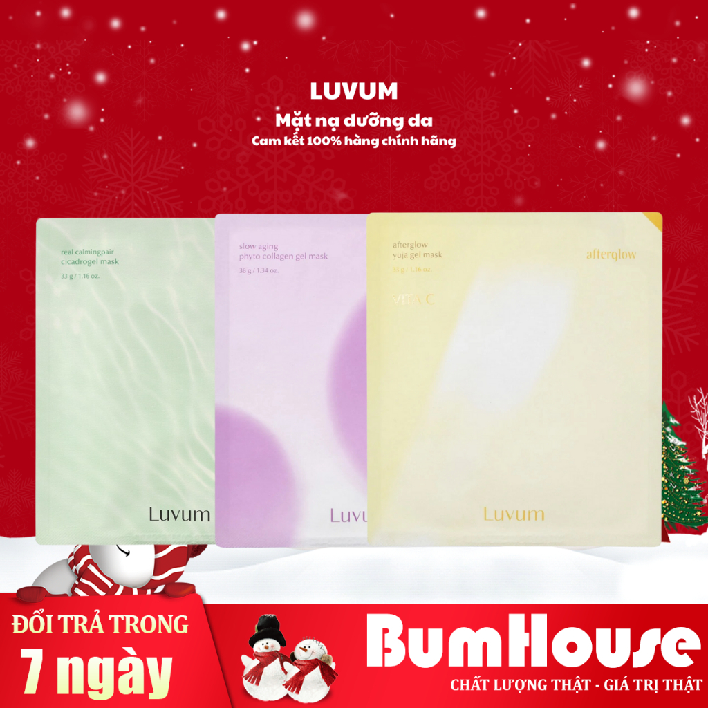 [COMBO MASK] Mặt Nạ Thạch LUVUM Afterglow Yuja/Calming Repair Cica/Slow ...