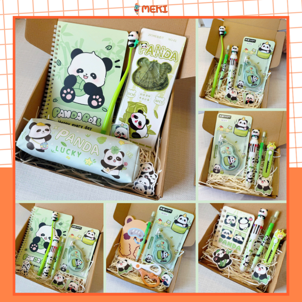 Set Quà Tặng Dụng Cụ Học Tập Chủ Đề Gấu Trúc Panda Cute - Quà Tặng Học ...