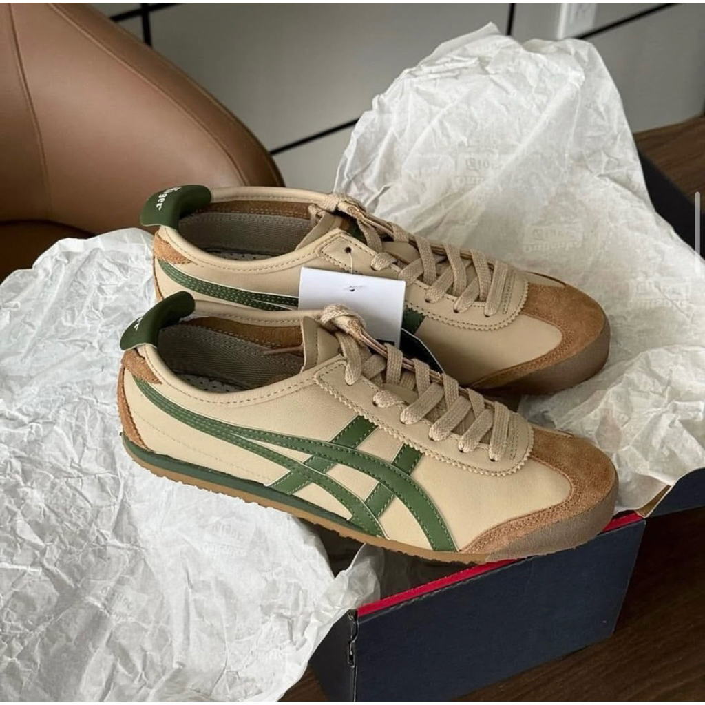 Giày Sneaker Đế Bằng - Onitsuka Tiger Mexico 66 Beige Grass Green Nam ...