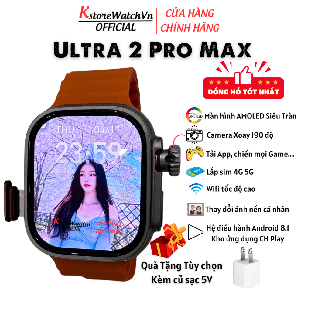 Đồng Hồ Thông Minh Lắp Sim 5G S9 Ultra 2 3 Pro Max Màn Hình Amoled Chơi ...