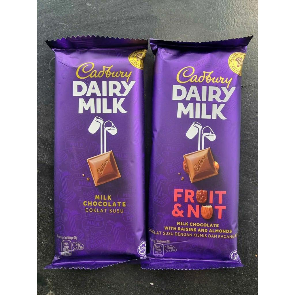 socola dairy milk 130g, trái cây và hạt 135gr & loại sữa | Shopee Việt Nam