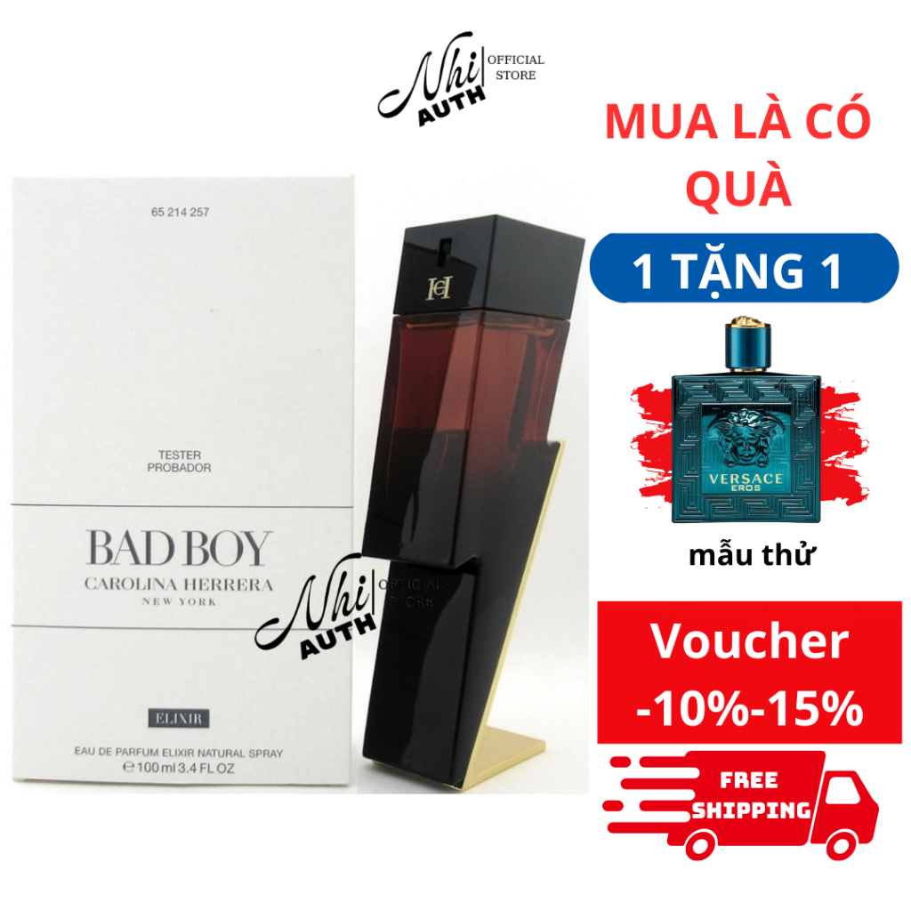 Nước Hoa Carolina Herrera Bad Boy Elixir EDP 100ml Tester Chính Hãng ...