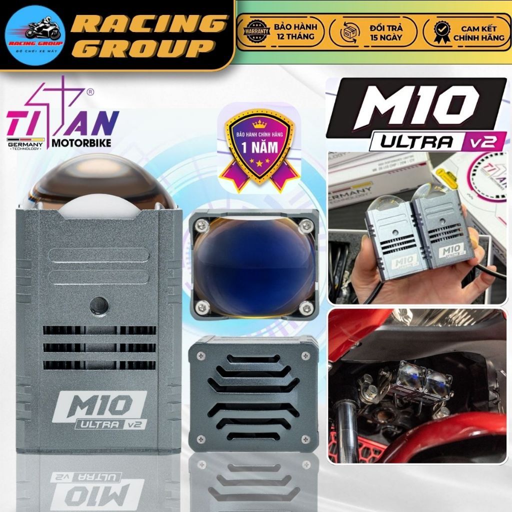 M10 Ultra V2, Đèn Trợ Sáng Bi Cầu Mini Titan M10 Ultra V2 Siêu Sáng ...