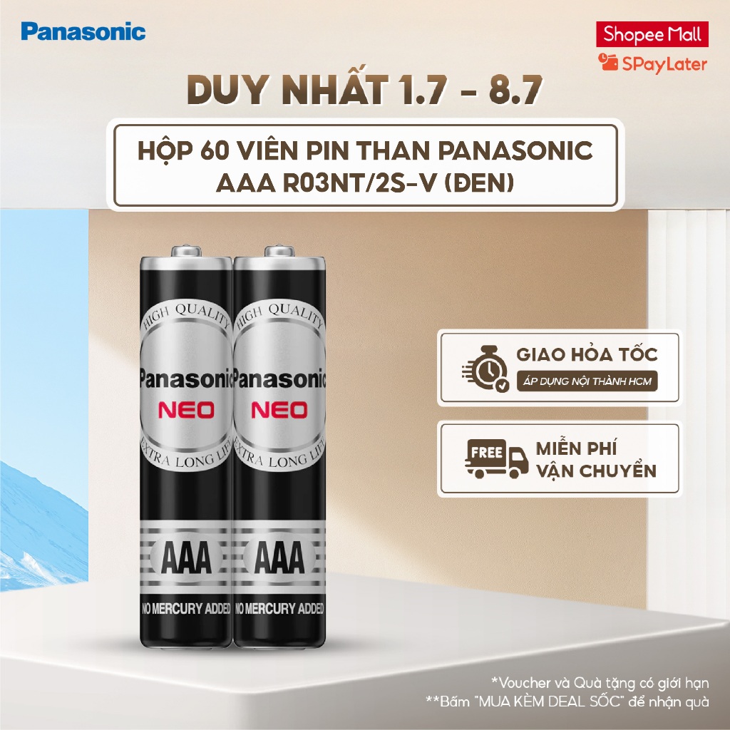 Hộp 60 viên Pin Than Panasonic AAA R03NT/2S-V (Đen) – Hàng Chính Hãng | Shopee Việt Nam