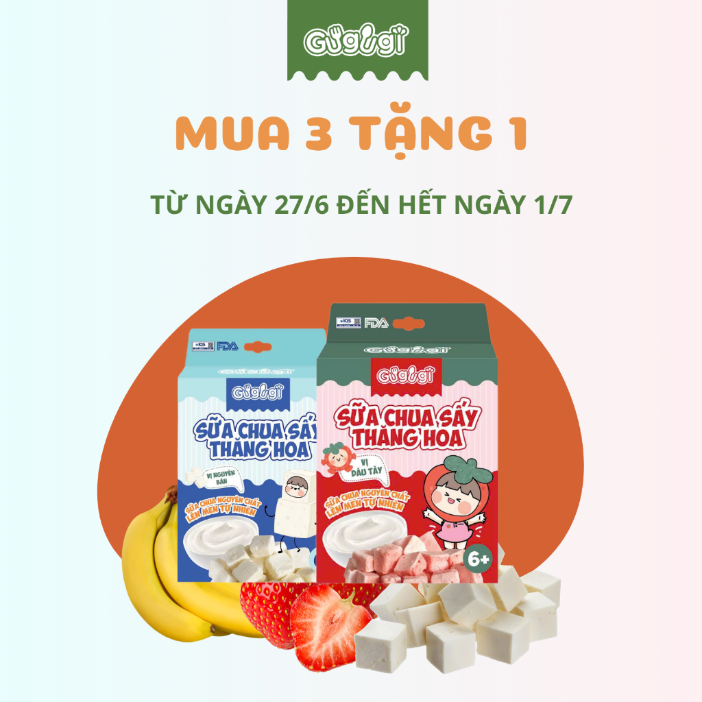 Sữa chua sấy thăng hoa Gugugi cho bé | Shopee Việt Nam