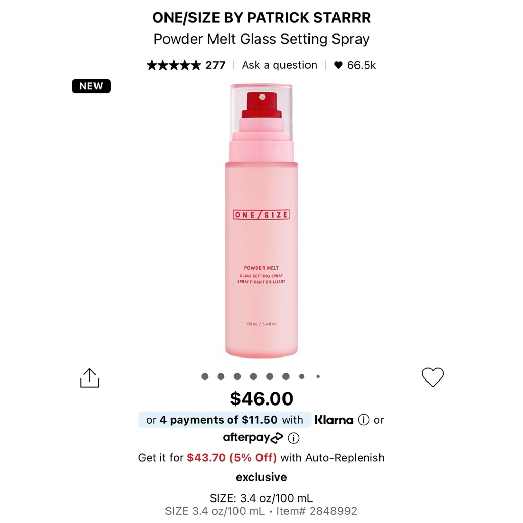 [SEPHORA] Xịt makeup ONE/SIZE by Patrick Starrr Powder Melt Glass ...