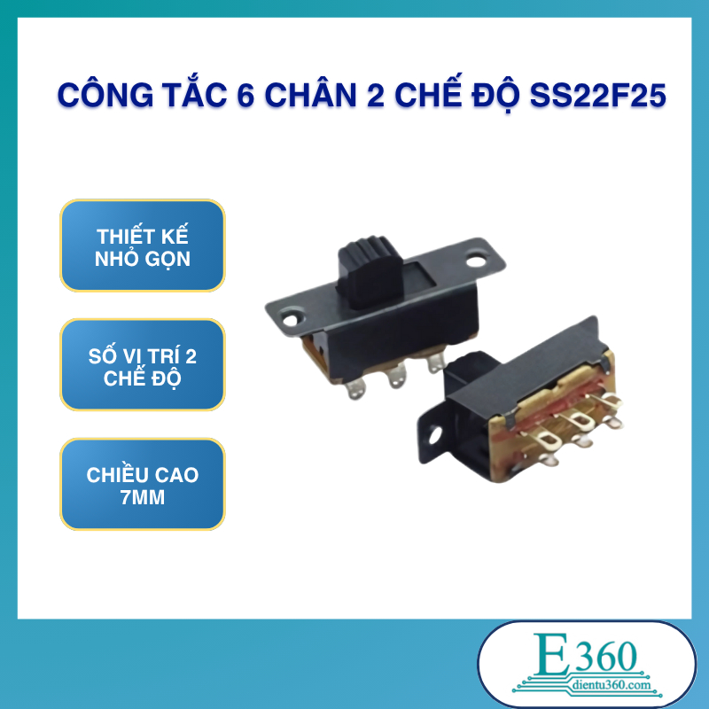 Công Tắc 6 Chân 2 Chế Độ SS22F25 (10Pcs) | Shopee Việt Nam