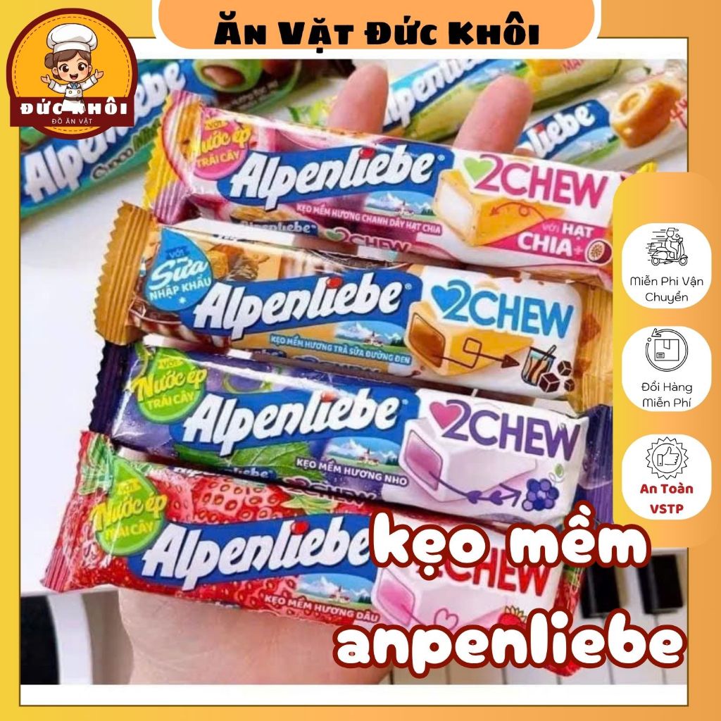 Kẹo Alpenliebe 2CHEW, kẹo béo mềm các vị hương trái cây ĂN VẶT ĐỨC KHÔI ...