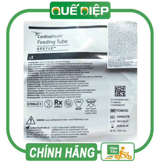 [HỘP] ARGYLE FEEDING TUBE SIZE 5Fr/6Fr/8Fr/10Fr - Dây nuôi ăn, sonde ...