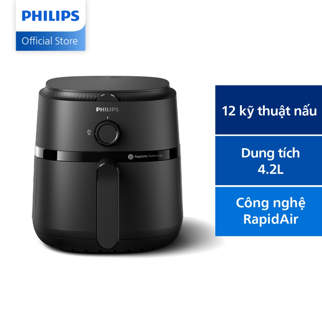 Nồi chiên không dầu Philips NA120/00 series 1000 4,2 lít- Hàng Chính ...