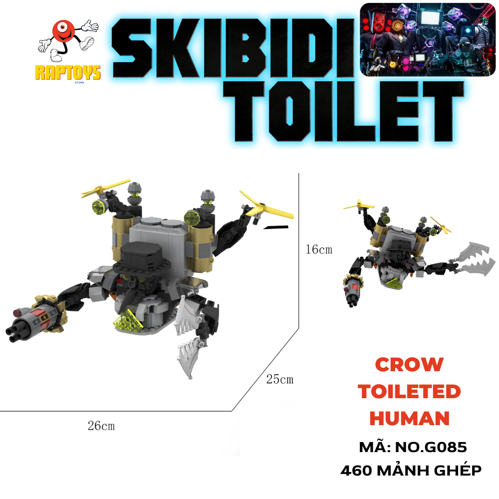 [Có Sẵn] Skibidi Toilet Multiverse Mô hình đồ chơi lắp ráp CROW ...