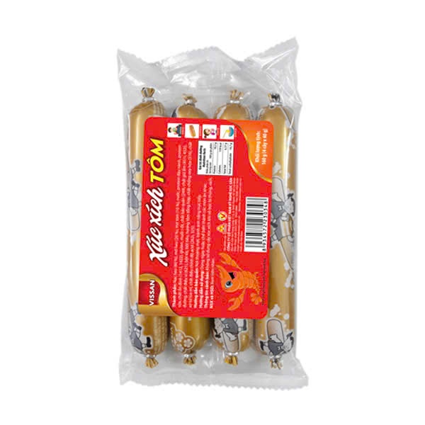 Gía Bao Gồm VAT - Xúc Xích Tiệt Trùng Tôm Vissan 280g ( 4 cây x 70g ) | Shopee Việt Nam