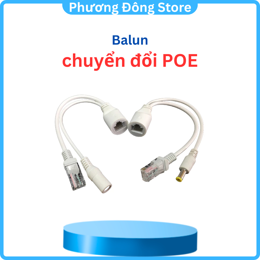Balun chuyển đổi POE cho Camera IP - Bộ cáp chuyển Nguồn POE Cho Cam ...