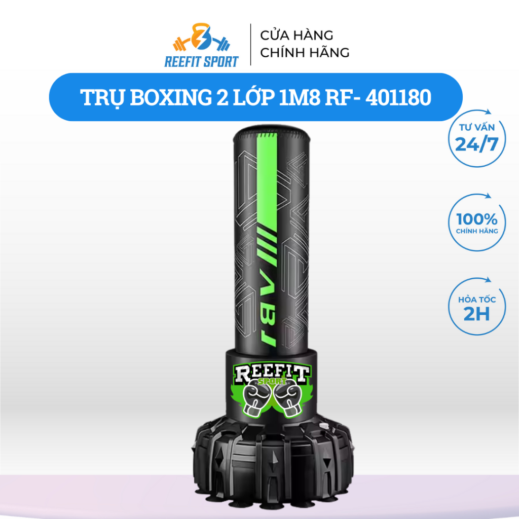 Bao trụ đấm boxing 2 lớp Reefit 401180 cao 1m8 liền thân nhập khẩu cao ...