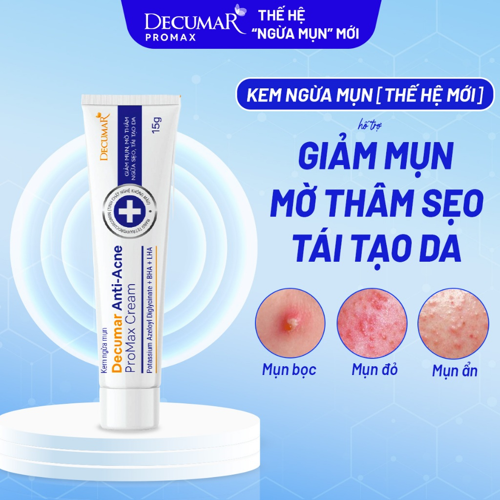 Kem Chấm Giảm Mụn Giảm Sưng Viêm, Mờ Thâm Sẹo Thế Hệ Mới Decumar ProMax ...