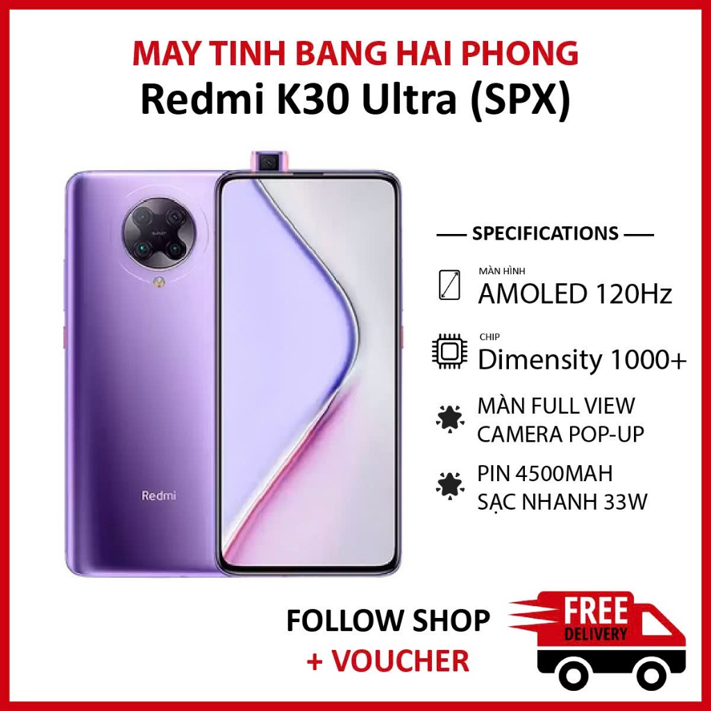 Điện thoại Redmi K30 Ultra rom quốc tế (SPX) RAM 8/128GB chip Dimensity ...