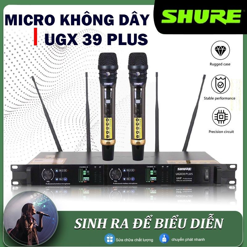 Micro Không Dây Shure UGX39 Plus, UGX38 Plus,Sóng Xa, 4 Anten,Mới Nhất ...