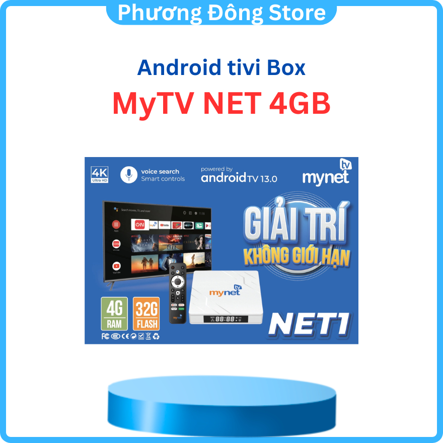 Android tivi Box MyTV NET 2GB bản 2023 4K utra, Kèm điều khiển giọng nói, hệ điều hành Android ...