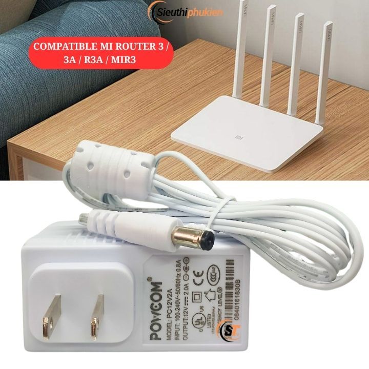 Adapter nguồn cho bộ phát wifi Xiaomi MI Router 3 / 3a / R3A / MIR3 12v ...