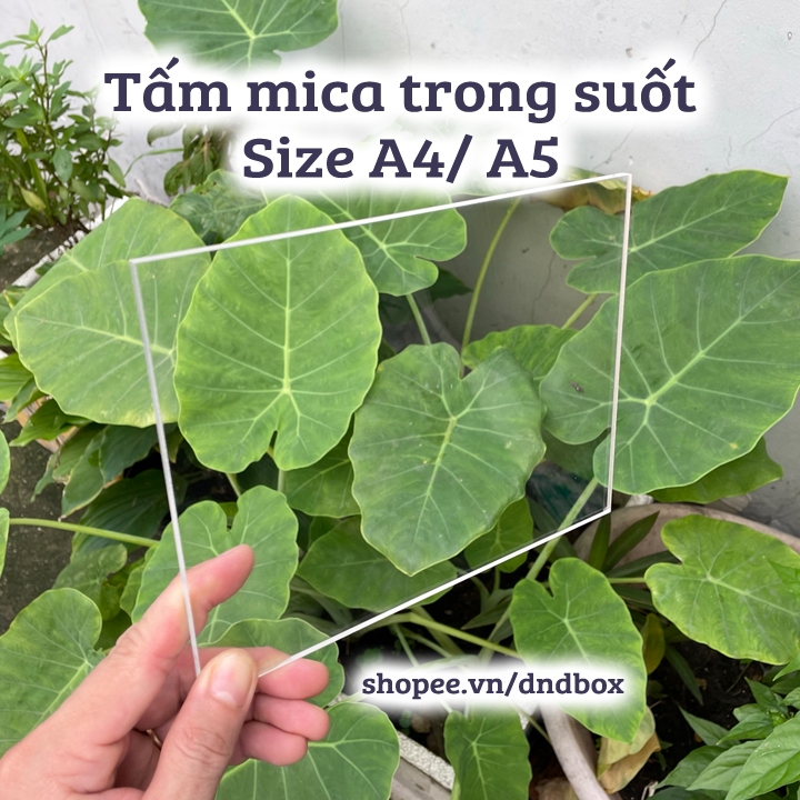 Tấm mica size A4 - A5 [Dày 2mm/3mm/4mm/5mm] Trong suốt/ Đen bóng ...