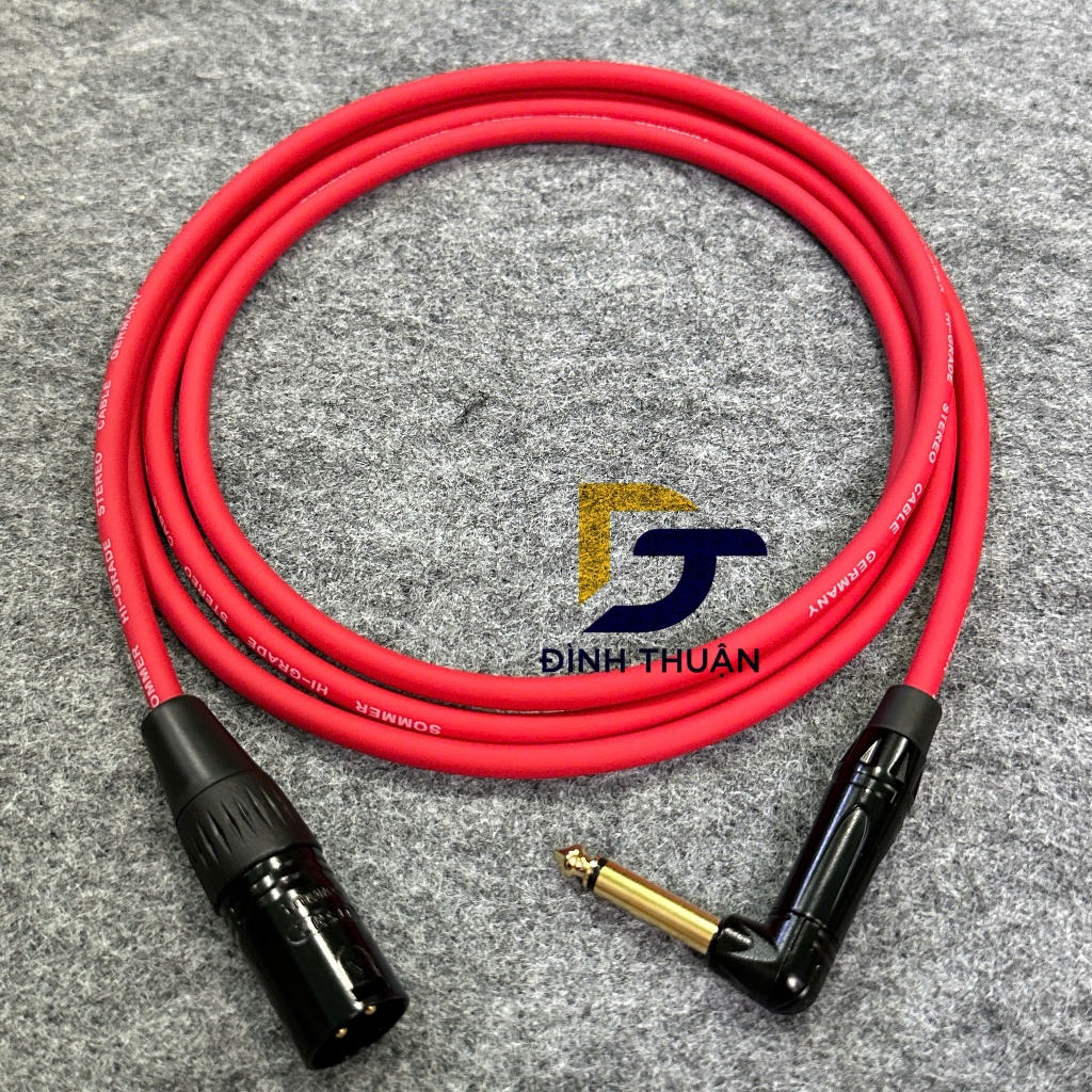 Dây Canon Đực Ra 6Ly Mono Cong, YonLun Đen 1-2-3-5-8-10m, Giá Bán 1Dây ...