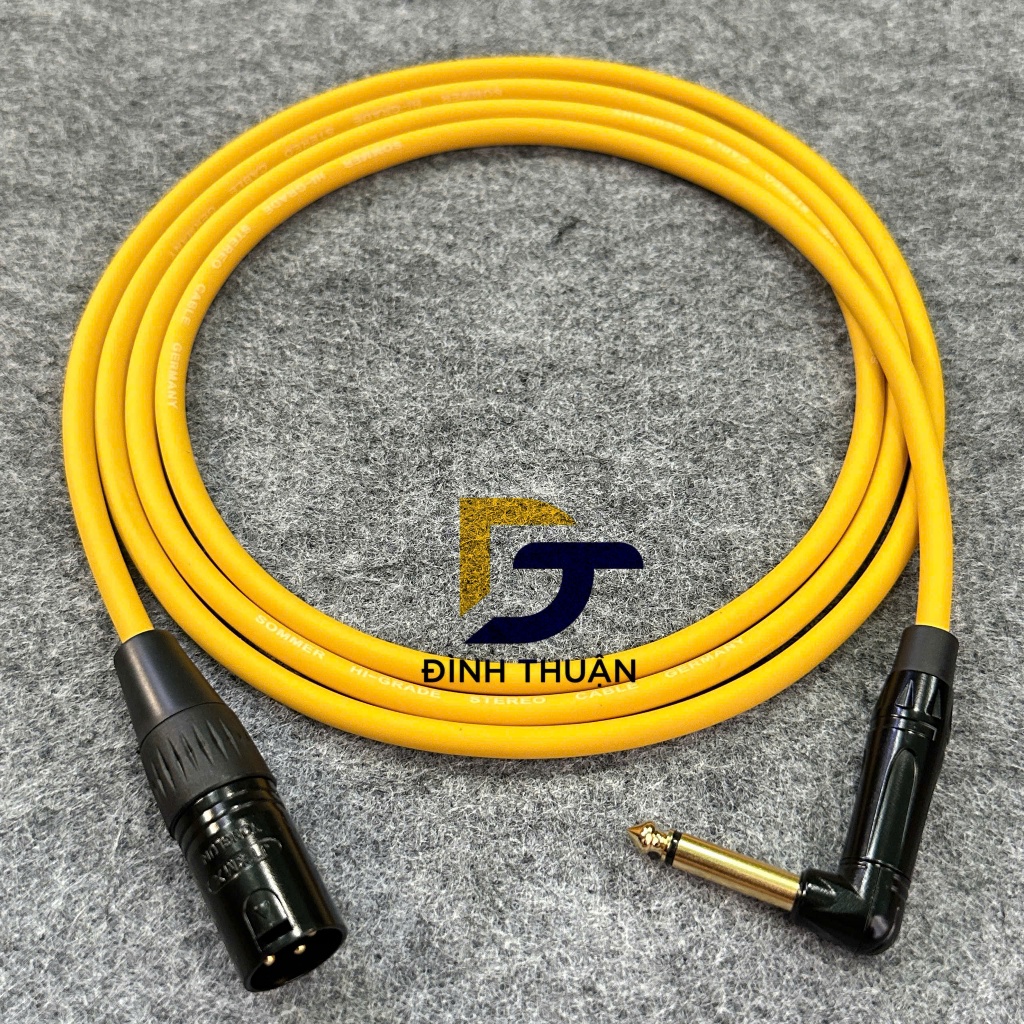 Dây Canon Đực Ra 6Ly Mono Cong(XLR-Male To Mono 1/4 Cable), Yonlun Đen ...