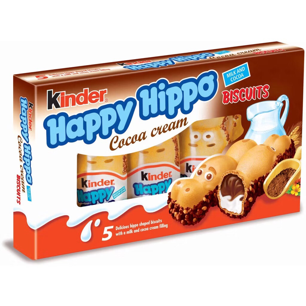 Bánh socola Kinder Happy Hippo Cacao hộp 103g (5 bánh) | Shopee Việt Nam