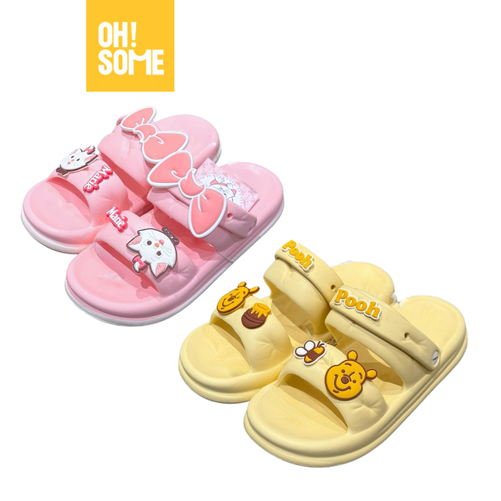 【OHSOME x Disney】- Giày sandal nữ cao cấp êm chân dòng Solo Corner Disney mèo Marie & Winnie the ...