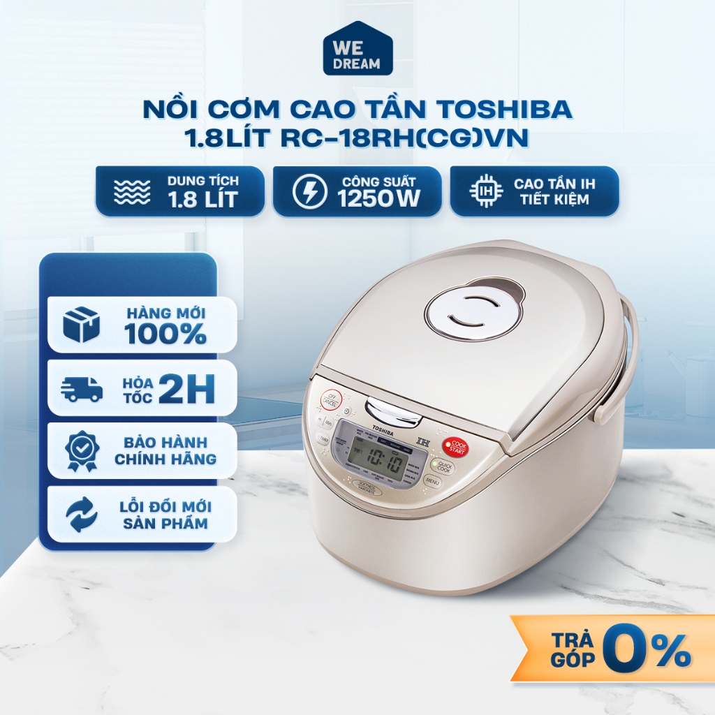 RC-18RH(CG)VN - Nồi Cơm Cao Tần Toshiba 1.8 Lít RC-18RH(CG)VN - Hàng ...