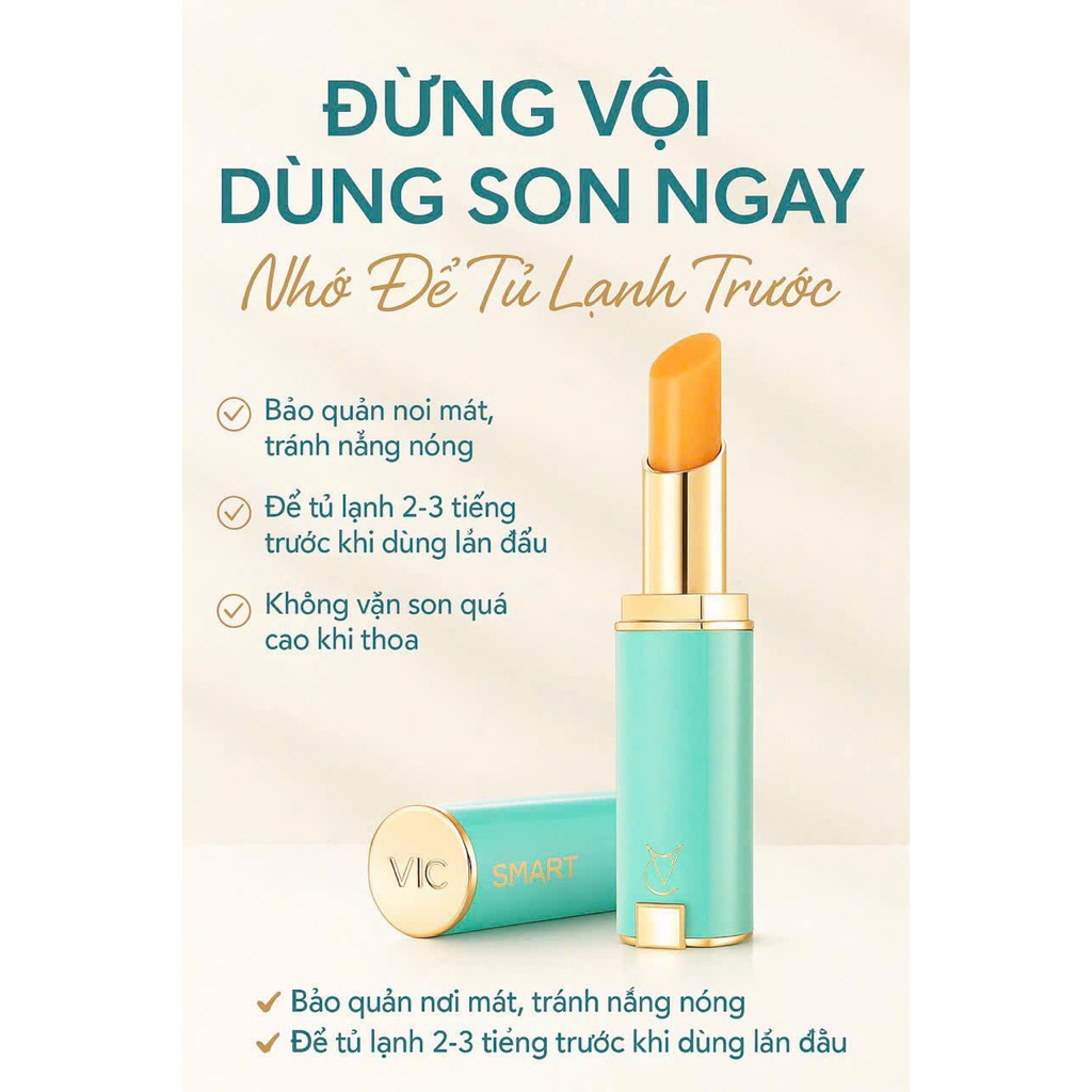 S374_Son Dưỡng Môi Thông Minh 3in1 Vic Smart Lipstick 3g | Shopee Việt Nam