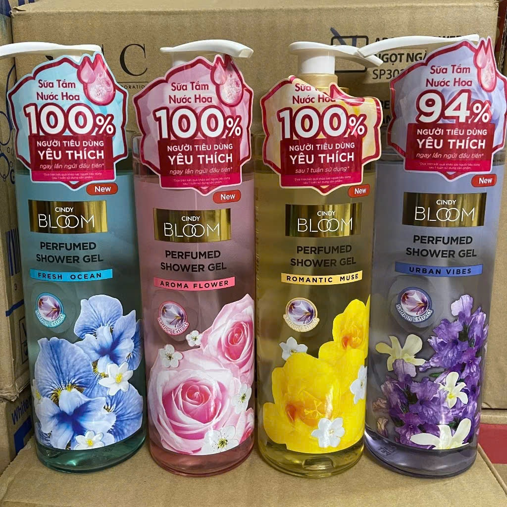 SỮA TẮM NƯỚC HOA CINDY BLOOM 640G ( NGỌT NGÀO, QUYẾN RŨ, NĂNG ĐỘNG, TỰ ...
