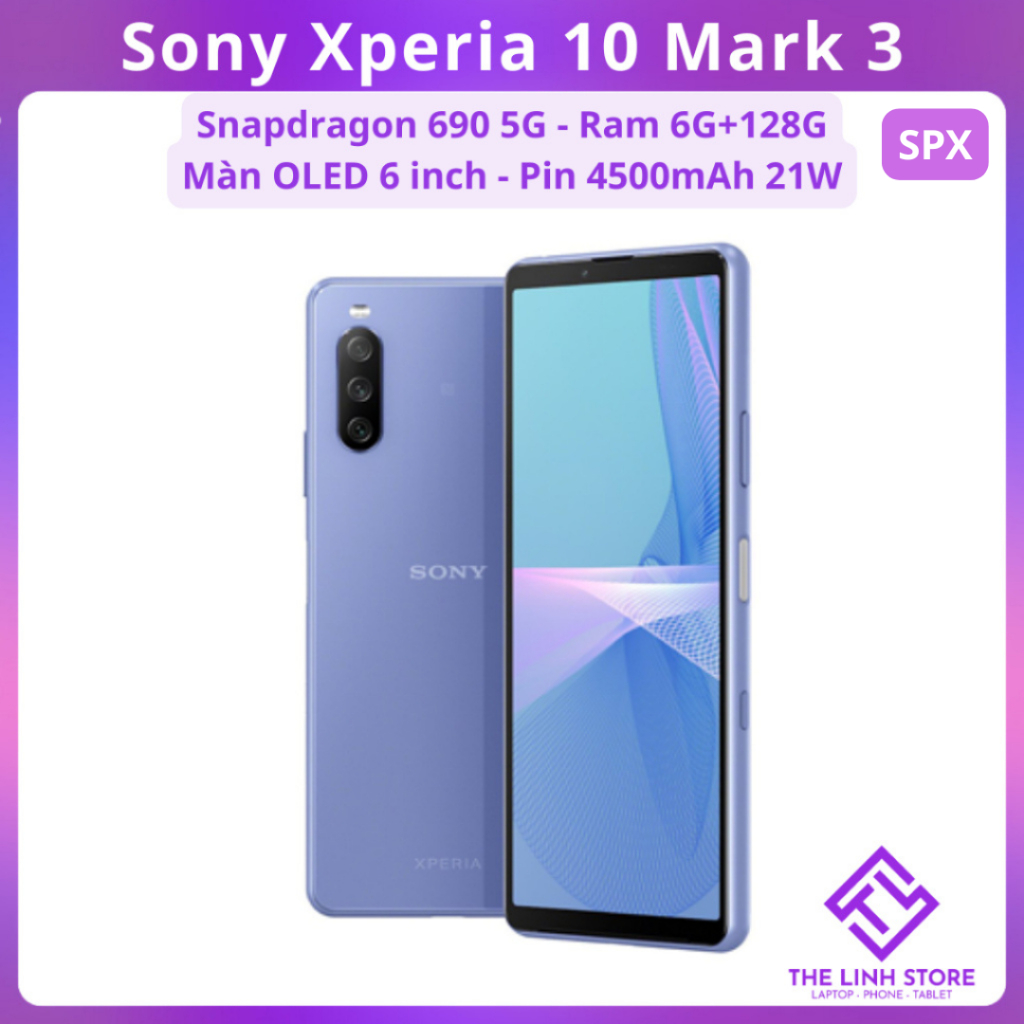 Điện thoại Sony Xperia 10 III (X10 Mark 3) Lock Sim (SPX) - Snapdragon 690 5G ram 6G 128G ...
