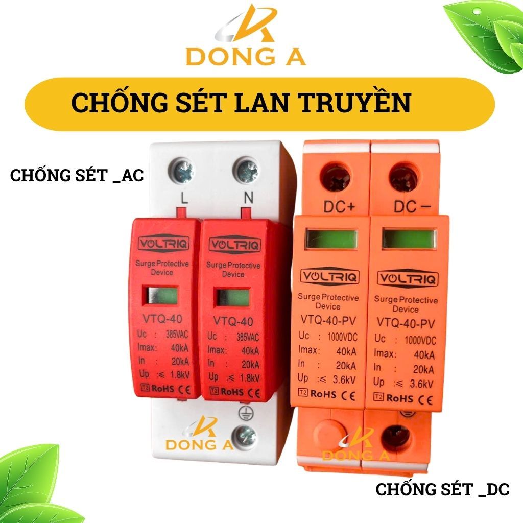 Chống sét lan truyền DC 1000V 2P 40KA LW Và Chống sét lan truyền AC-385V-2P-40KA chống sét cho ...