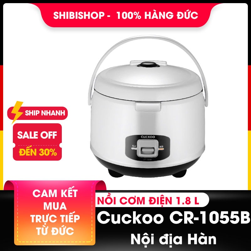 Nồi cơm điện cơ Cuckoo CR-1055B 1.8L, nội địa Hàn, giữ ấm tự động, lòng ...